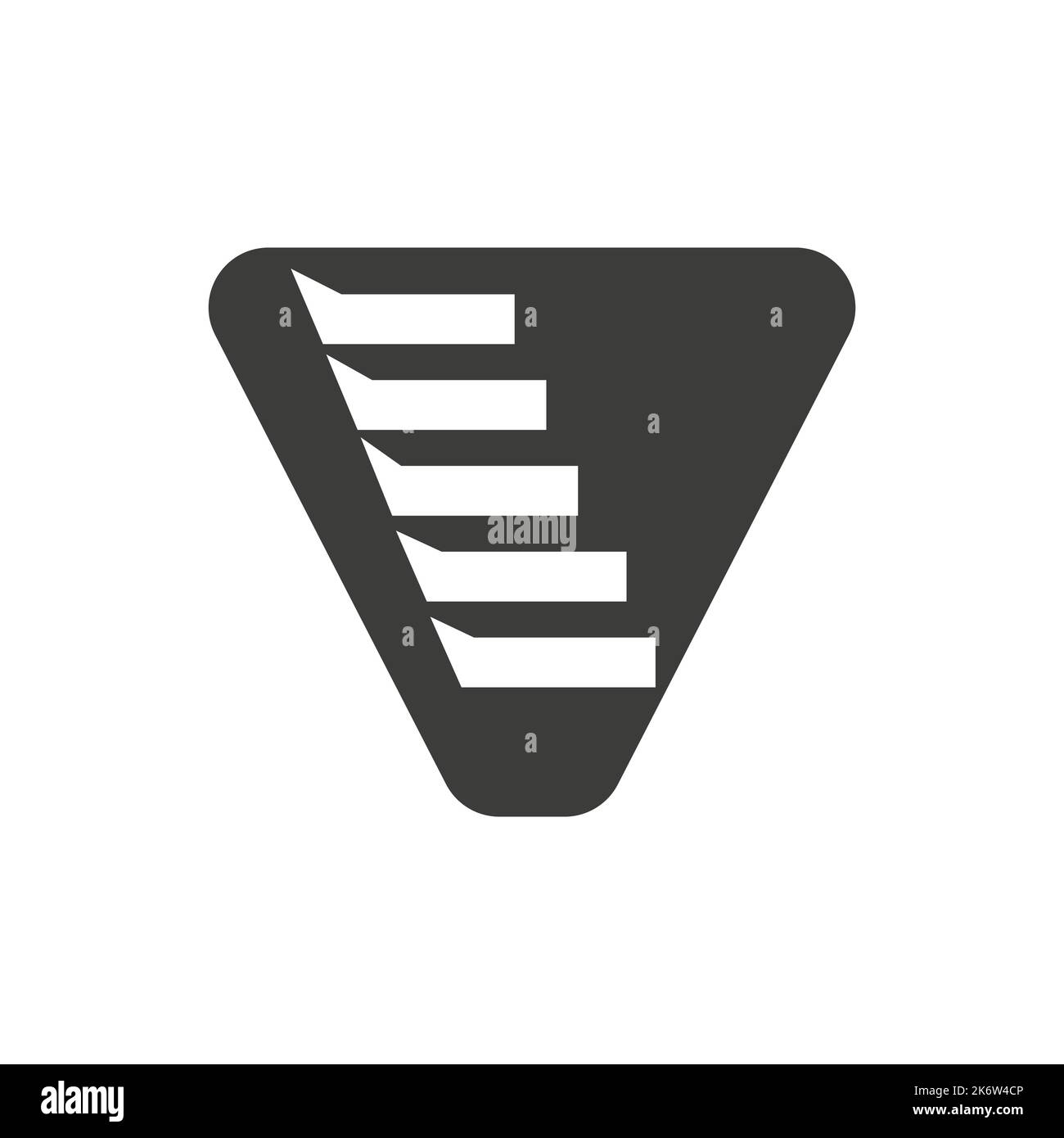 Initial Letter V Stair Logo. Step Logo Symbol Alphabet Based Vector ...