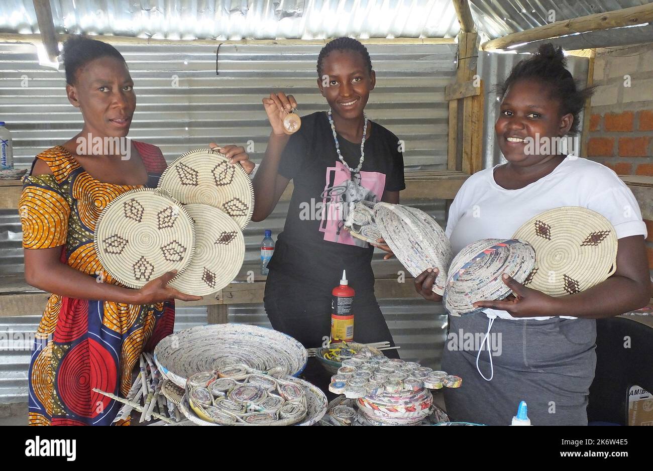 Windhoek, Namibia. 15th Oct, 2022. Women display handmade craft ...