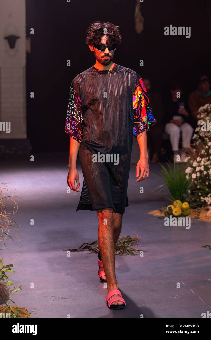 Melbourne, Australia. 15th Oct, 2022. A model dressed in a design by ...