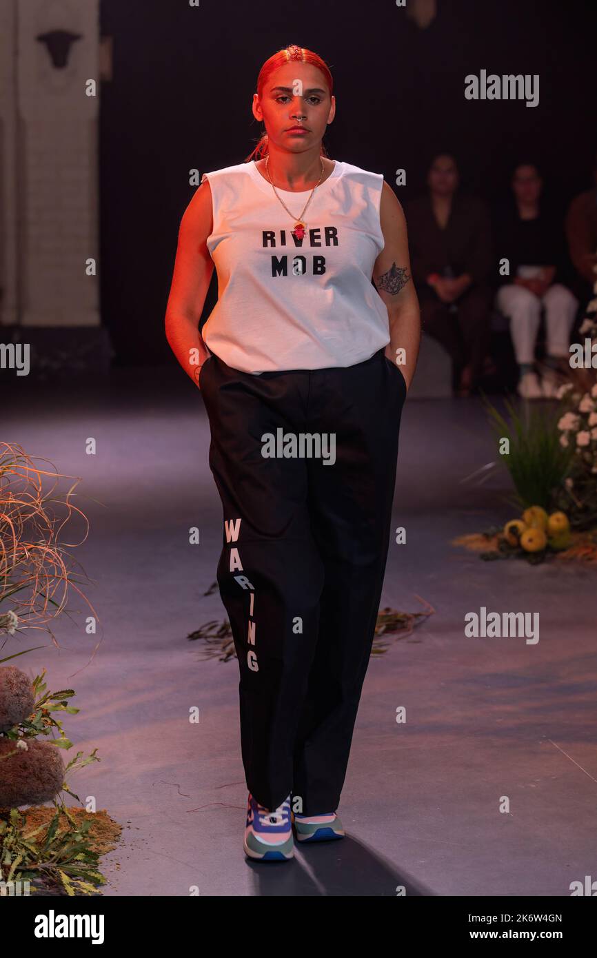 Melbourne, Australia. 15th Oct, 2022. A model dressed in a design by ...
