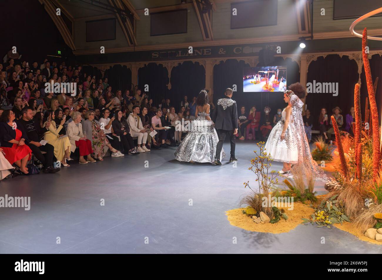 A model dressed in a design by Paul McCann during the Ganbu Marra ...