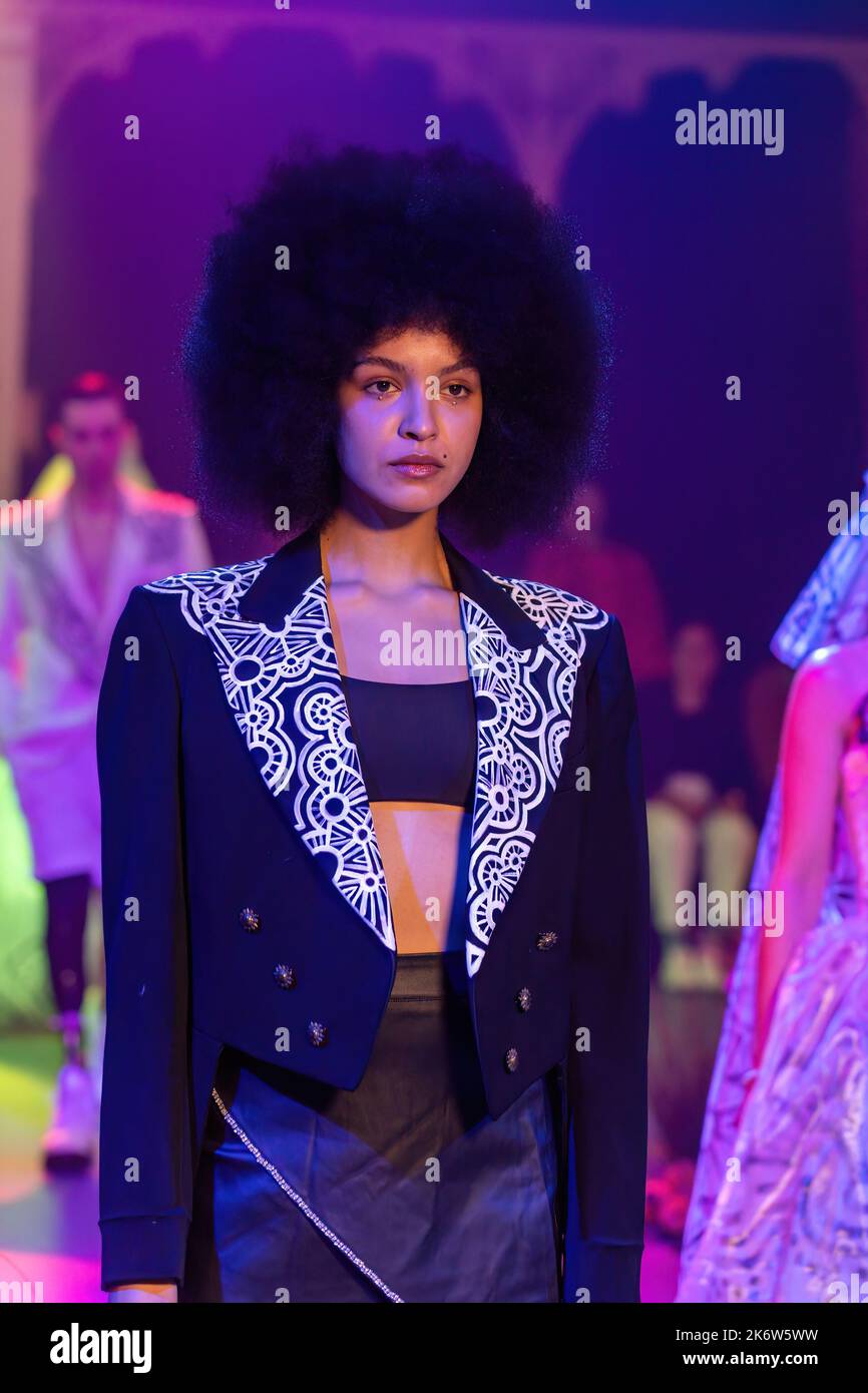 A model dressed in a design by Paul McCann during the Ganbu Marra ...