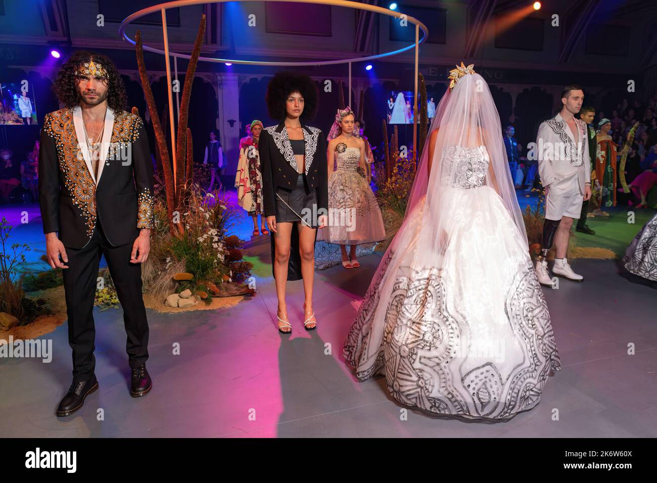 A model dressed in a design by Paul McCann during the Ganbu Marra ...