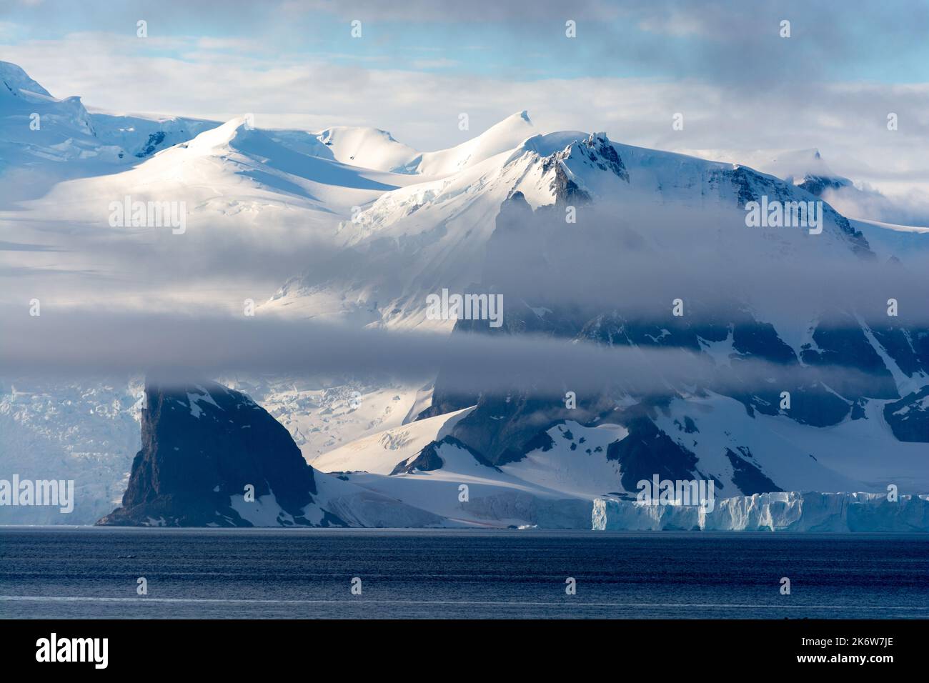 spigot peak with zeiss needle behind. gerlache strait. arctowski ...