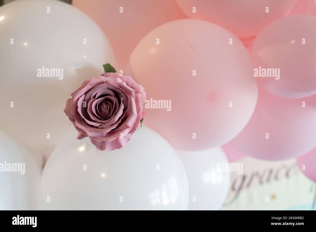 Set of Balloons used to decorate a party hall Stock Photo - Alamy