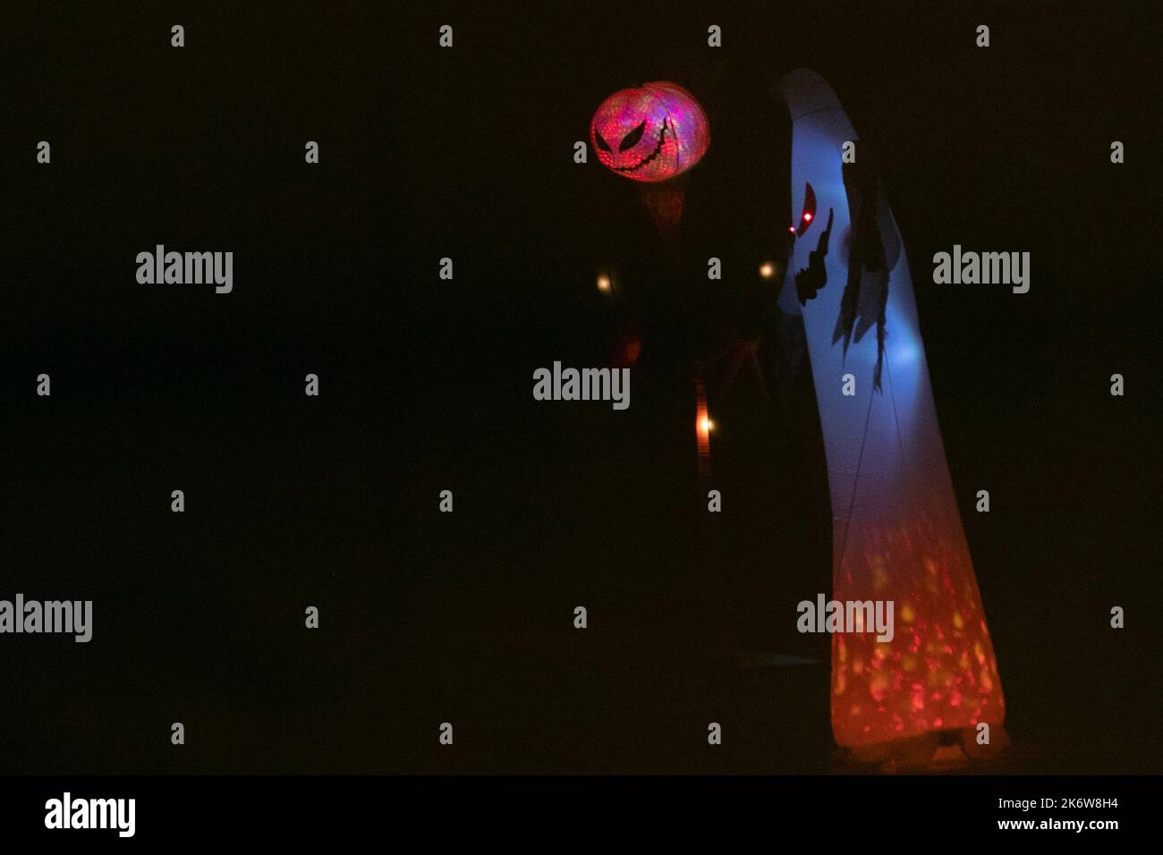 San Diego, CA. 15th Oct, 2022. Scary pumpkin and ghost Halloween art ...