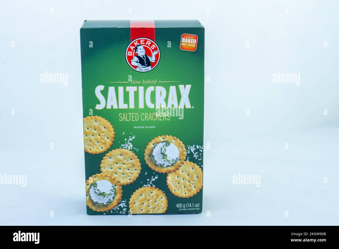 Johannesburg, South Africa - a box of Bakers Salticrax biscuits ...