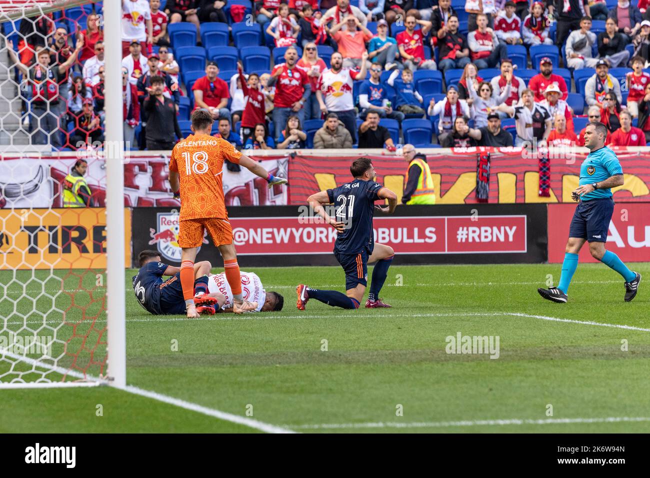 Lucas Lima Linhares (82) of Red Bulls was tuckled during Audi 2022 MLS ...