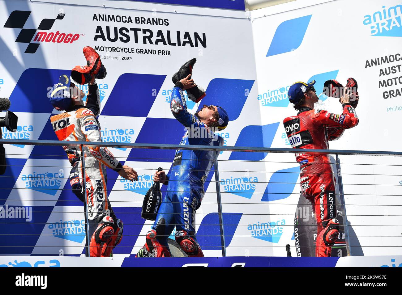 Podium celebration shoey hi-res stock photography and images - Alamy