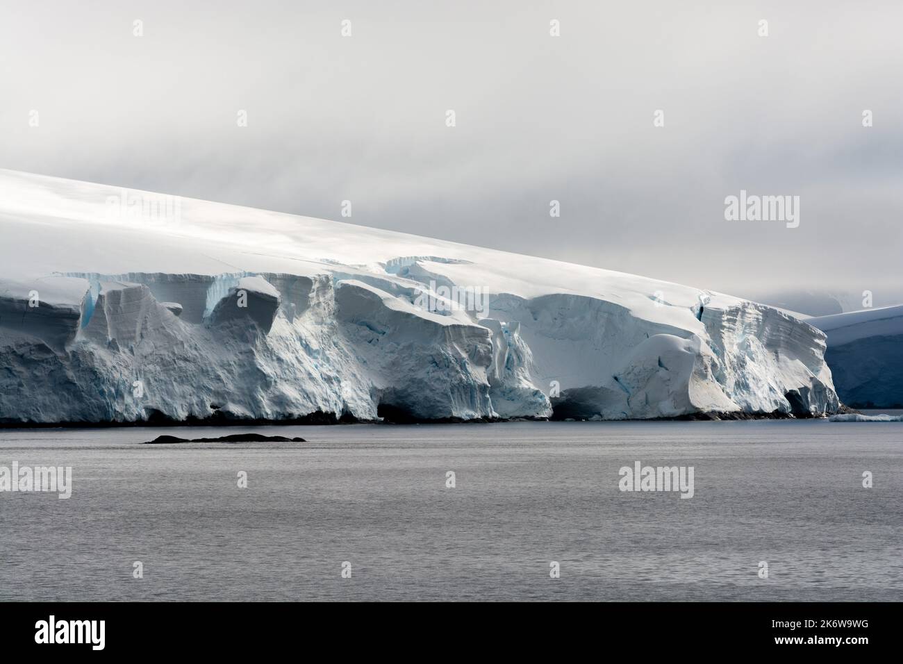 ice cliffs of pursuit point. gerlache strait. antarctic peninsula ...