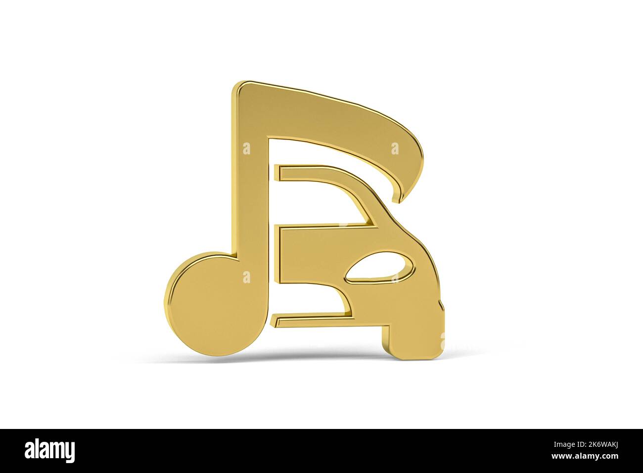 Golden 3d car audio icon isolated on white background - 3d render Stock ...