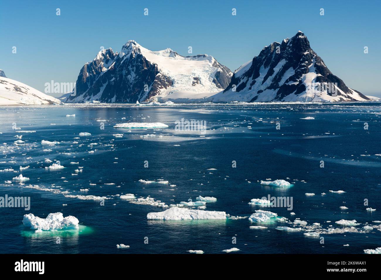 icy waters of northern approach to lemaire channel (kodak gap, kodak ...
