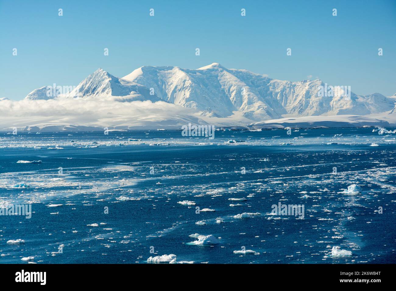 anvers island from lemaire channel with mt. william (left) and mt ...
