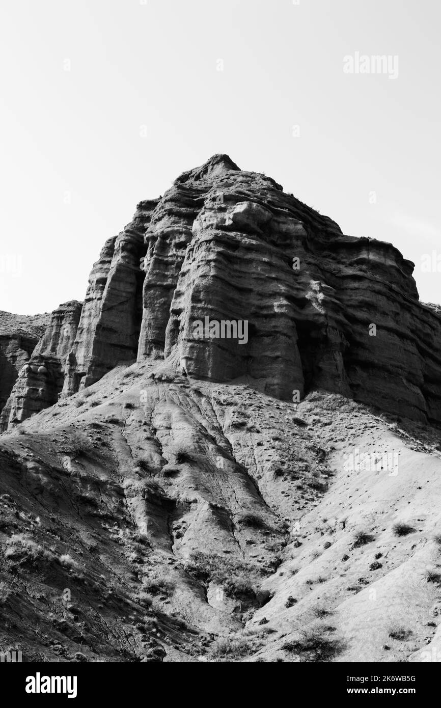 Landscape sandstone formations in Black and White Stock Photos & Images ...