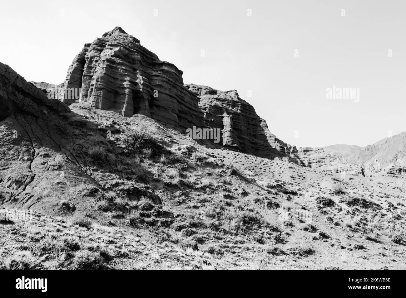 Landscape rock formations on Black and White Stock Photos & Images - Alamy