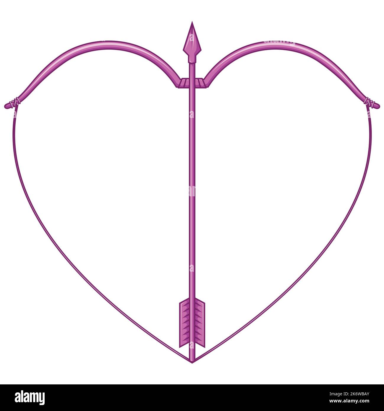 Valentine bow and arrow vector design, bow and arrow with heart shape, happy valentines day ...