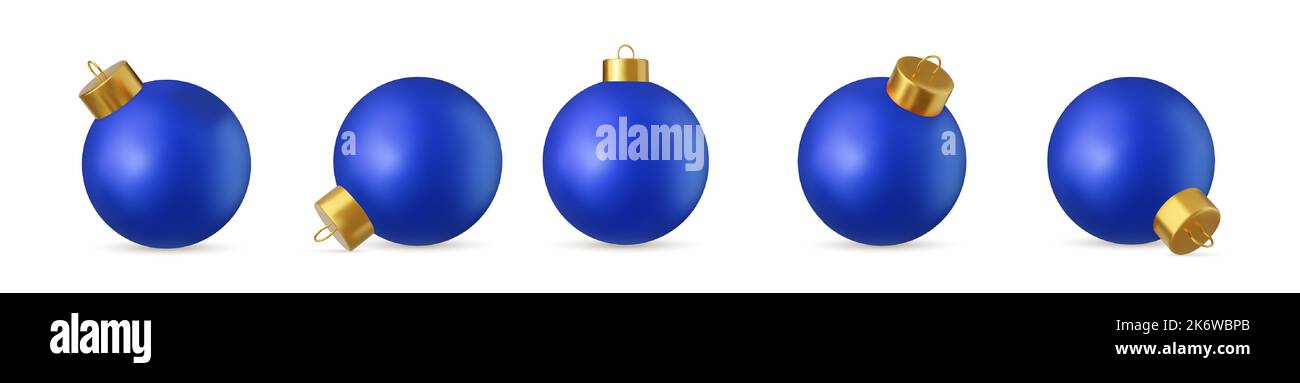 Blue christmas ornament ball Stock Vector Images - Alamy