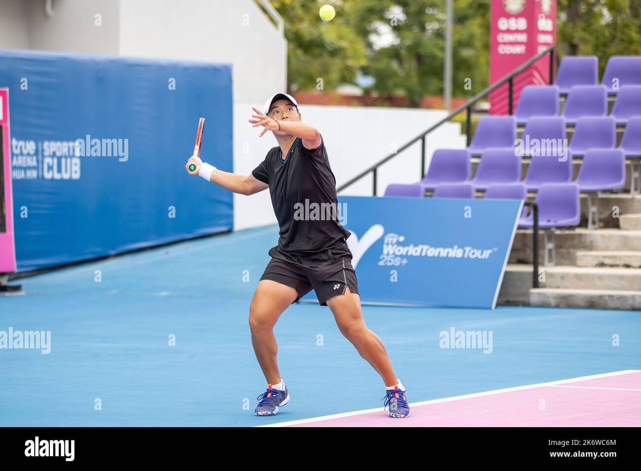 HUA HIN, THAILAND - OCTOBER 16: Zhuoxuan Bai of China during the final ...