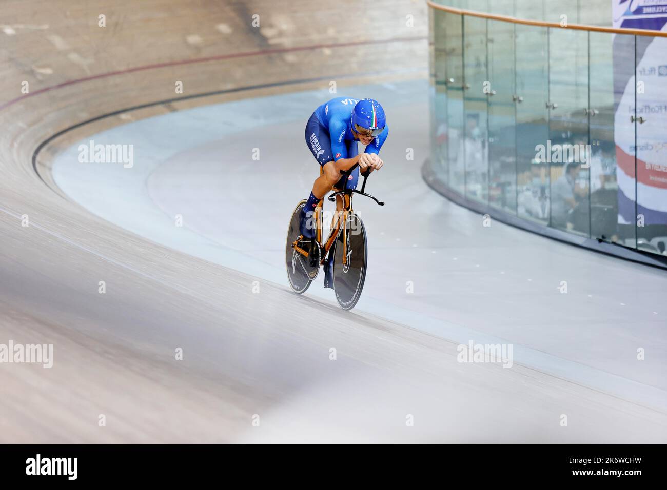 Jonathan Milan of Italy, Silver medal, Men's Individual Pursuit during ...