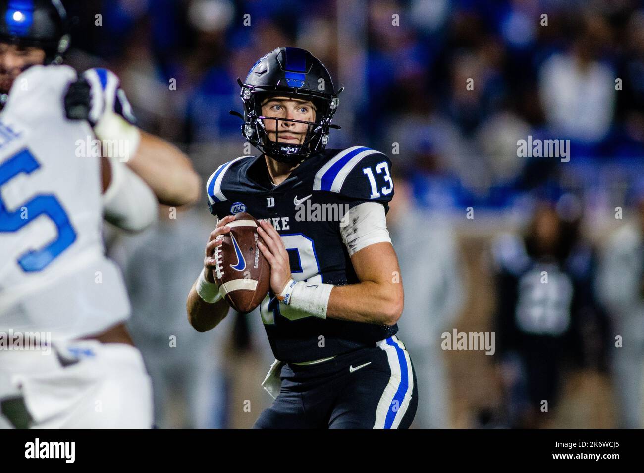 Durham, NC, USA. 15th Oct, 2022. Duke Blue Devils quarterback Riley ...