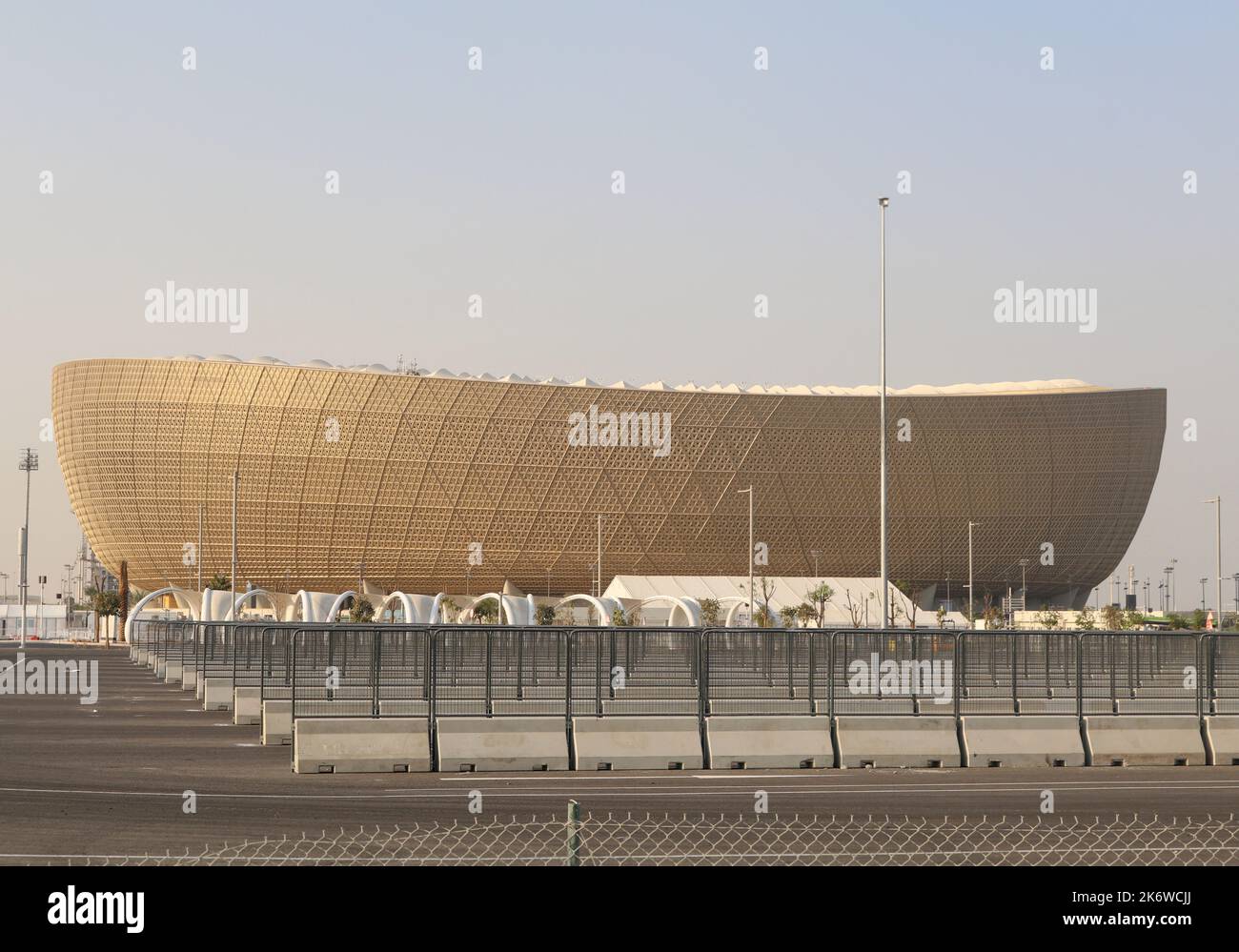 A view of Lusail Stadium which is Qatar's biggest stadium and will host ...