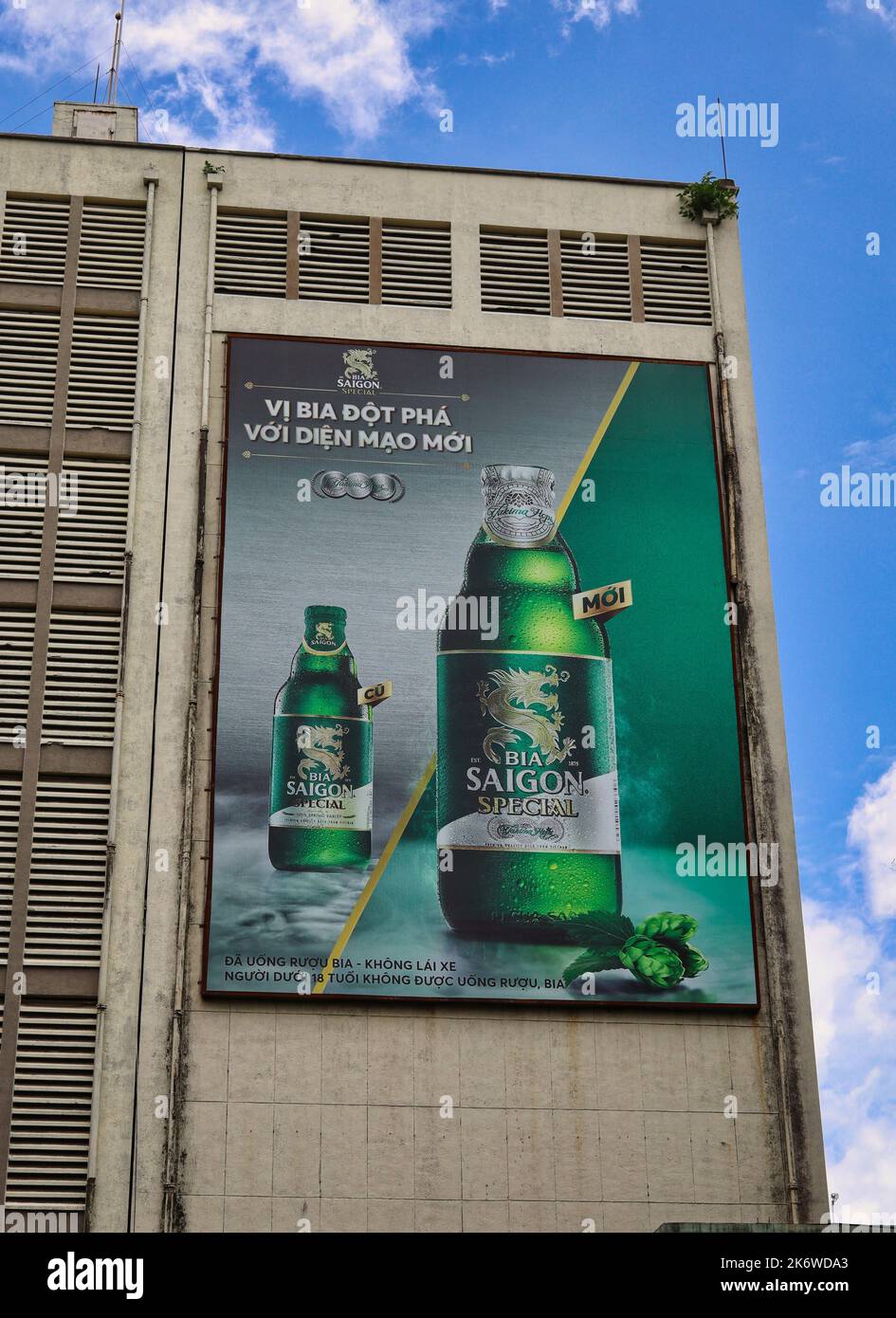 Saigon beer billboard Stock Photo - Alamy