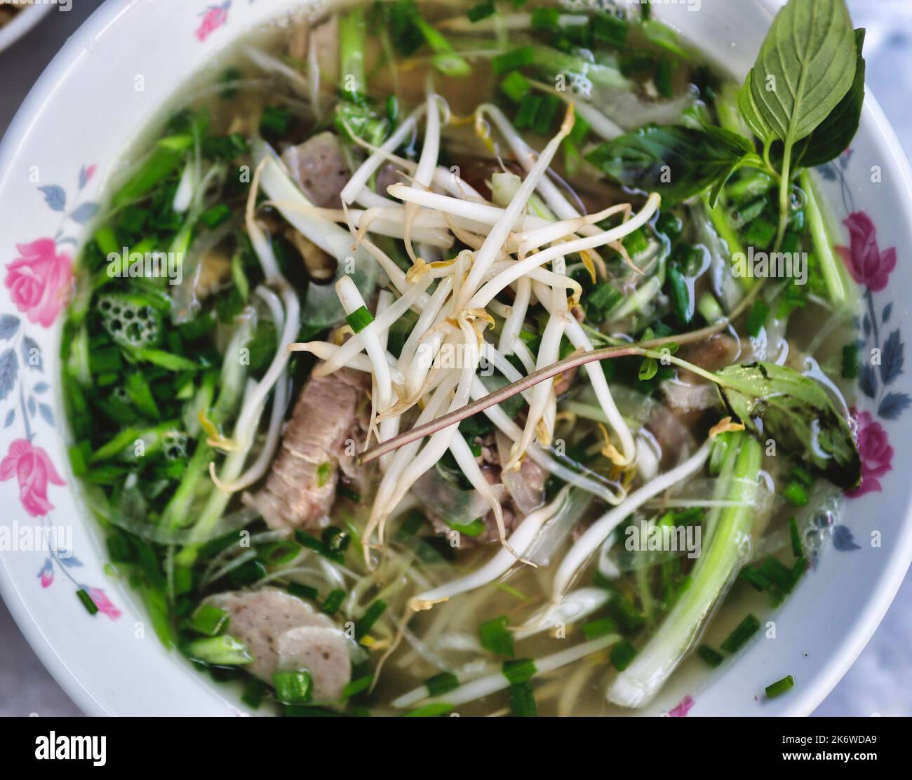 beef soup, Vietnamese pho soup, strout beef onion, best breakfast Stock Photo - Alamy
