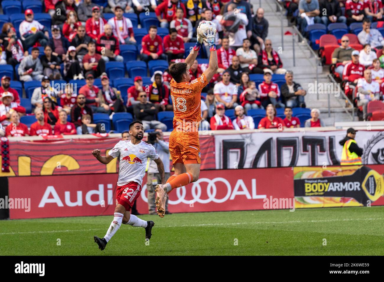 Harrison, United States. 15th Oct, 2022. Goalkeeper Roman Celentano (18 ...