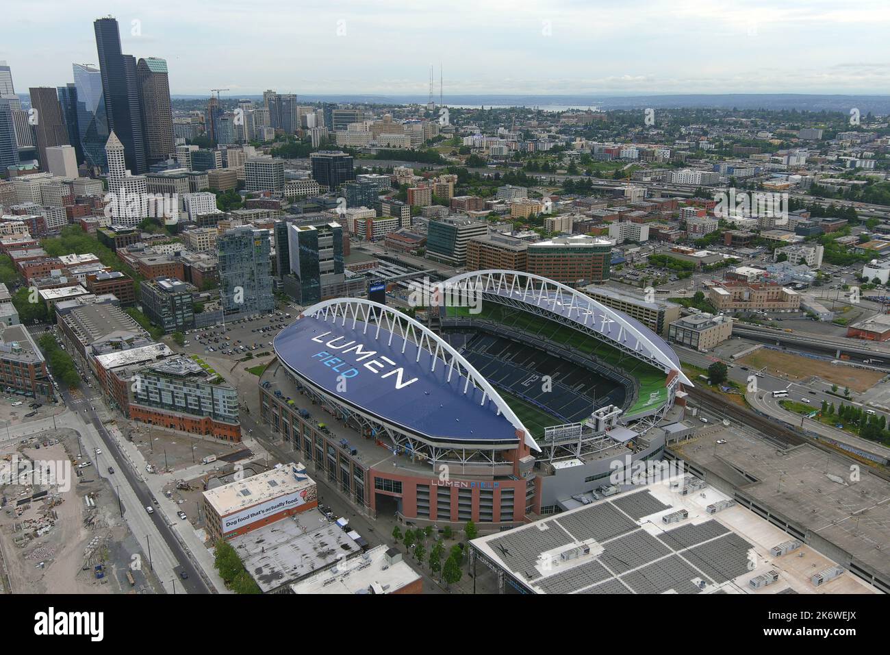 A general overall aerial view of Lumen Field, Wednesday, June 15, 2022 ...
