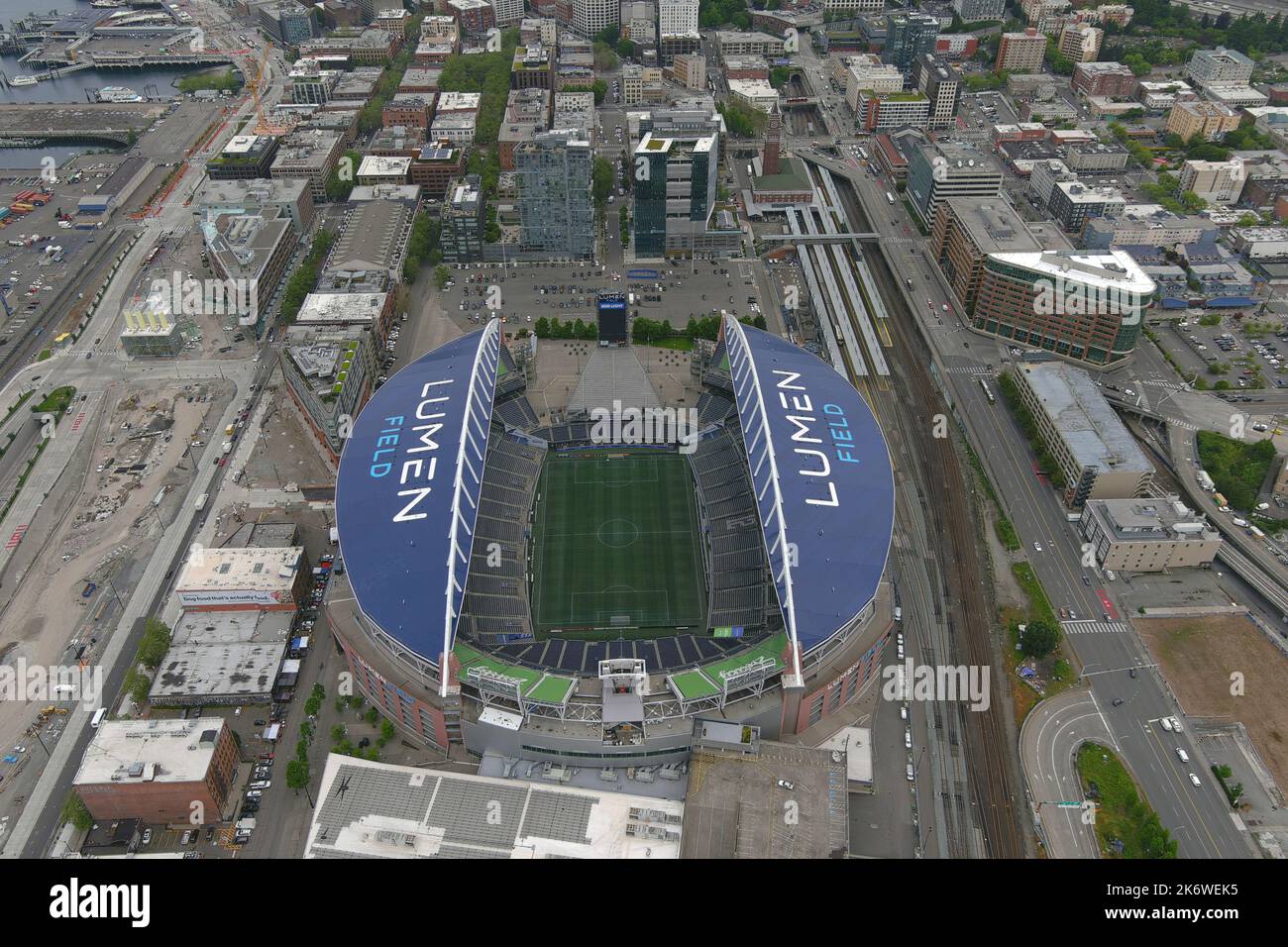 A general overall aerial view of Lumen Field, Wednesday, June 15, 2022 ...