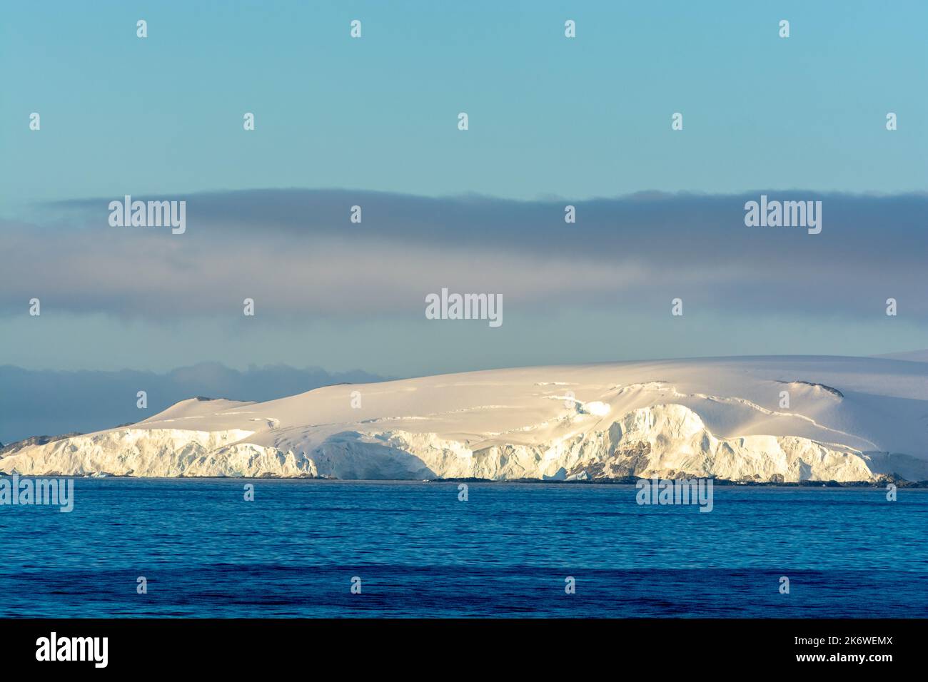 snow covered southern shores of anvers island. antarctic peninsula ...