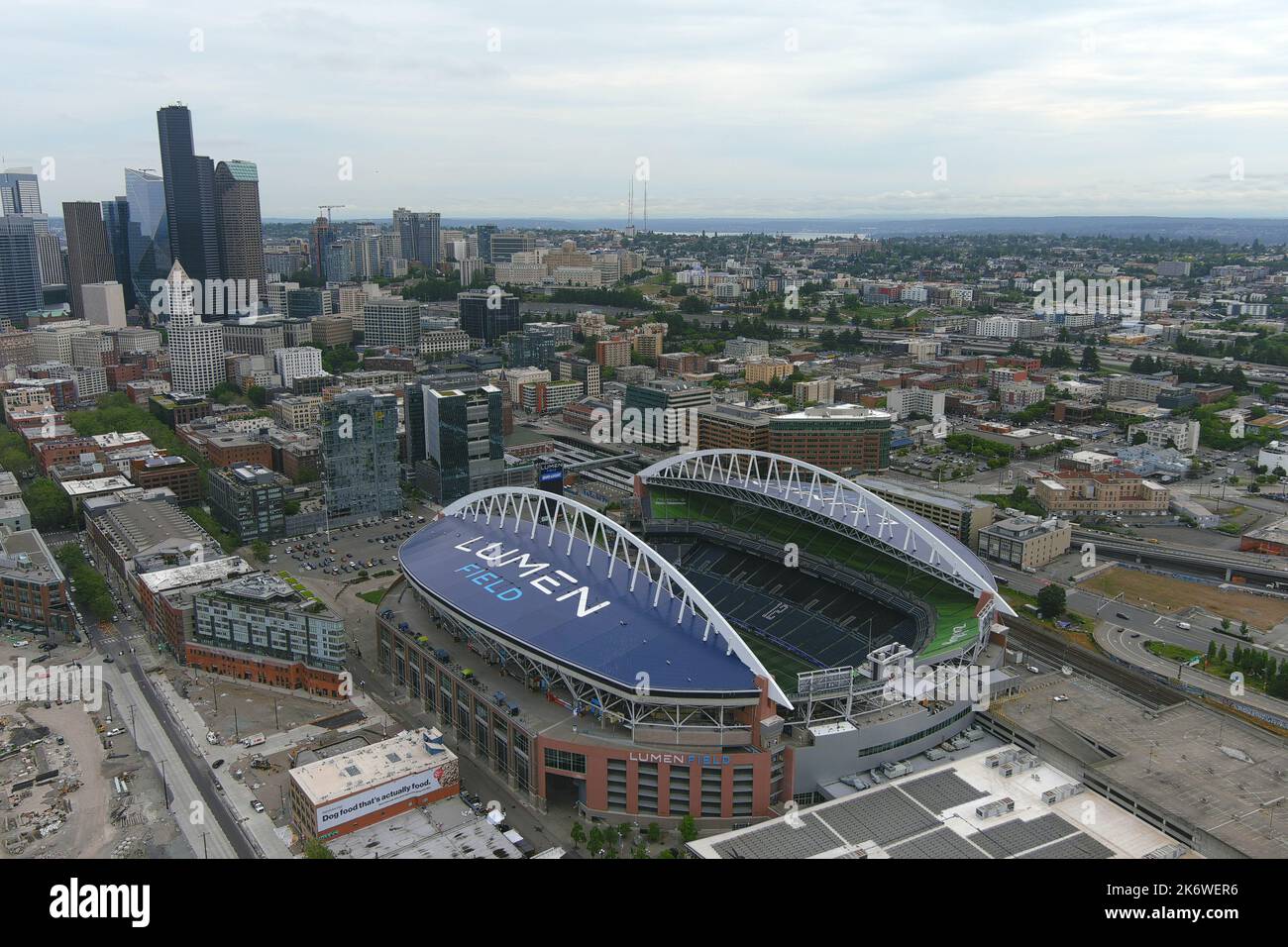 A general overall aerial view of Lumen Field, Wednesday, June 15, 2022 ...