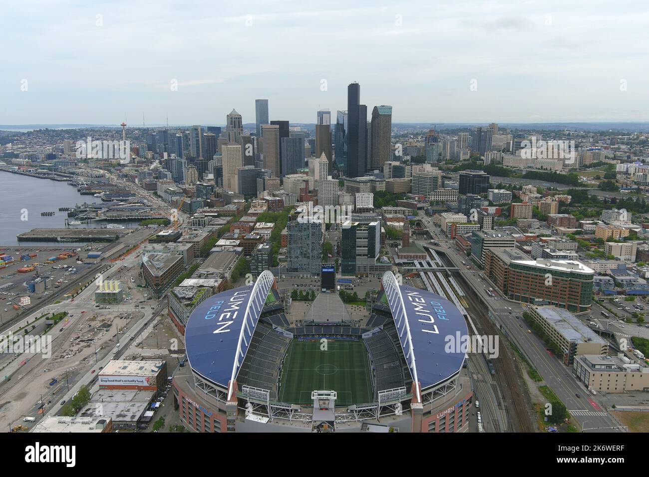 A general overall aerial view of Lumen Field, Wednesday, June 15, 2022 ...