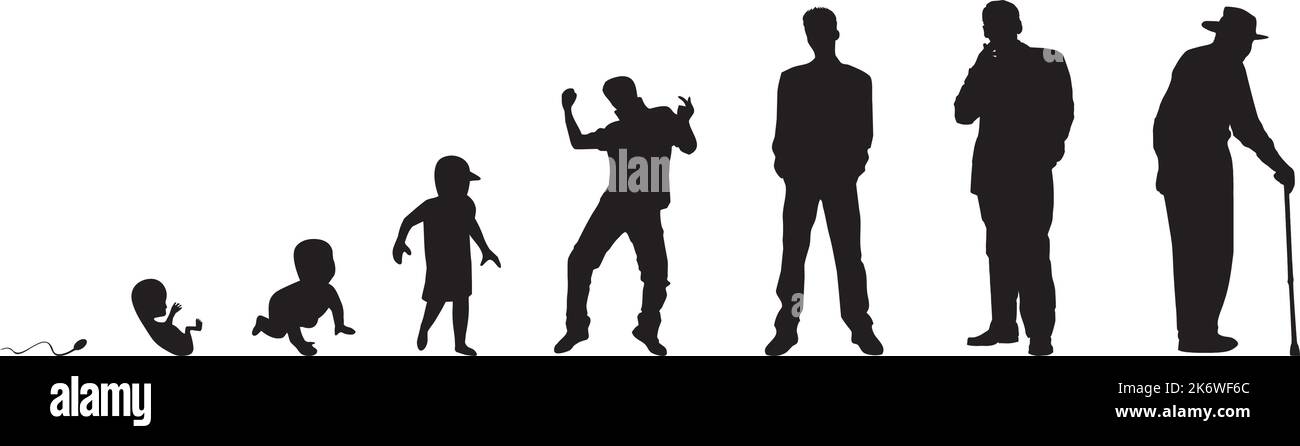 Person growing from baby to old hi-res stock photography and images - Alamy