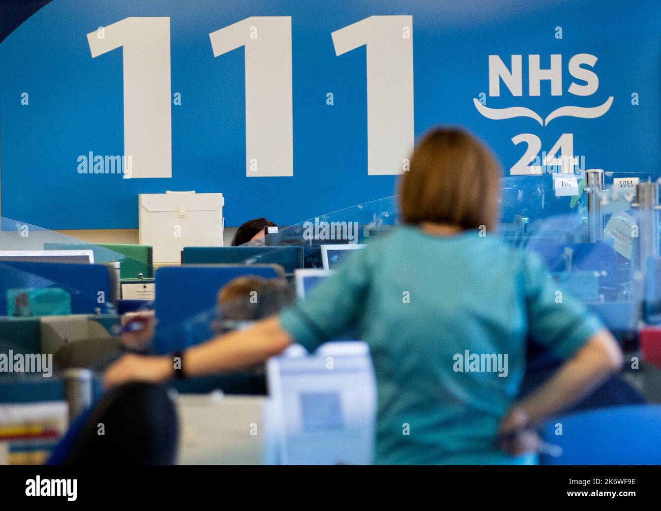 File photo dated 04/03/20 of the NHS 24 contact centre at the Golden ...