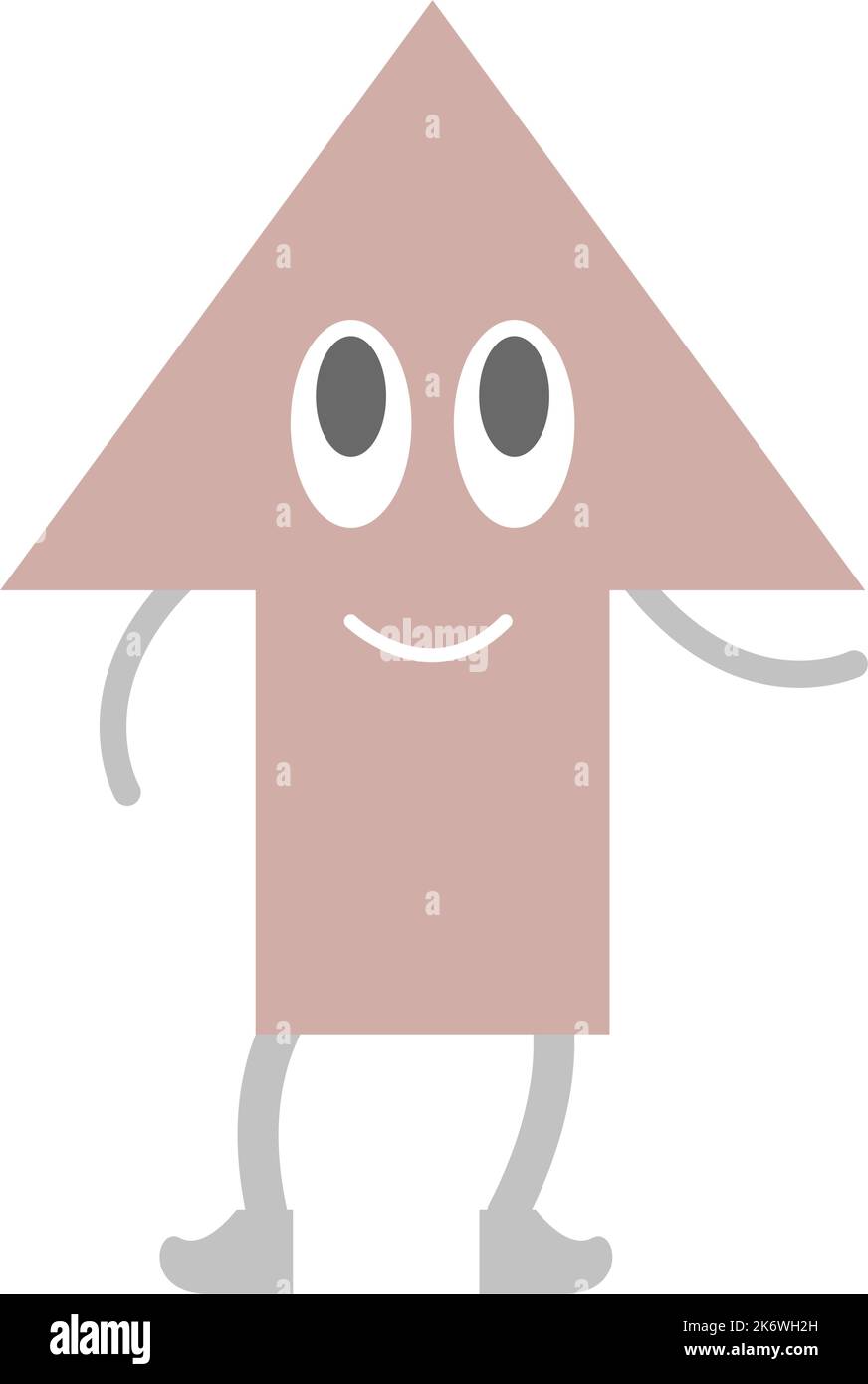 Arrow cartoon geometric shape for kids to learn basic math education ...