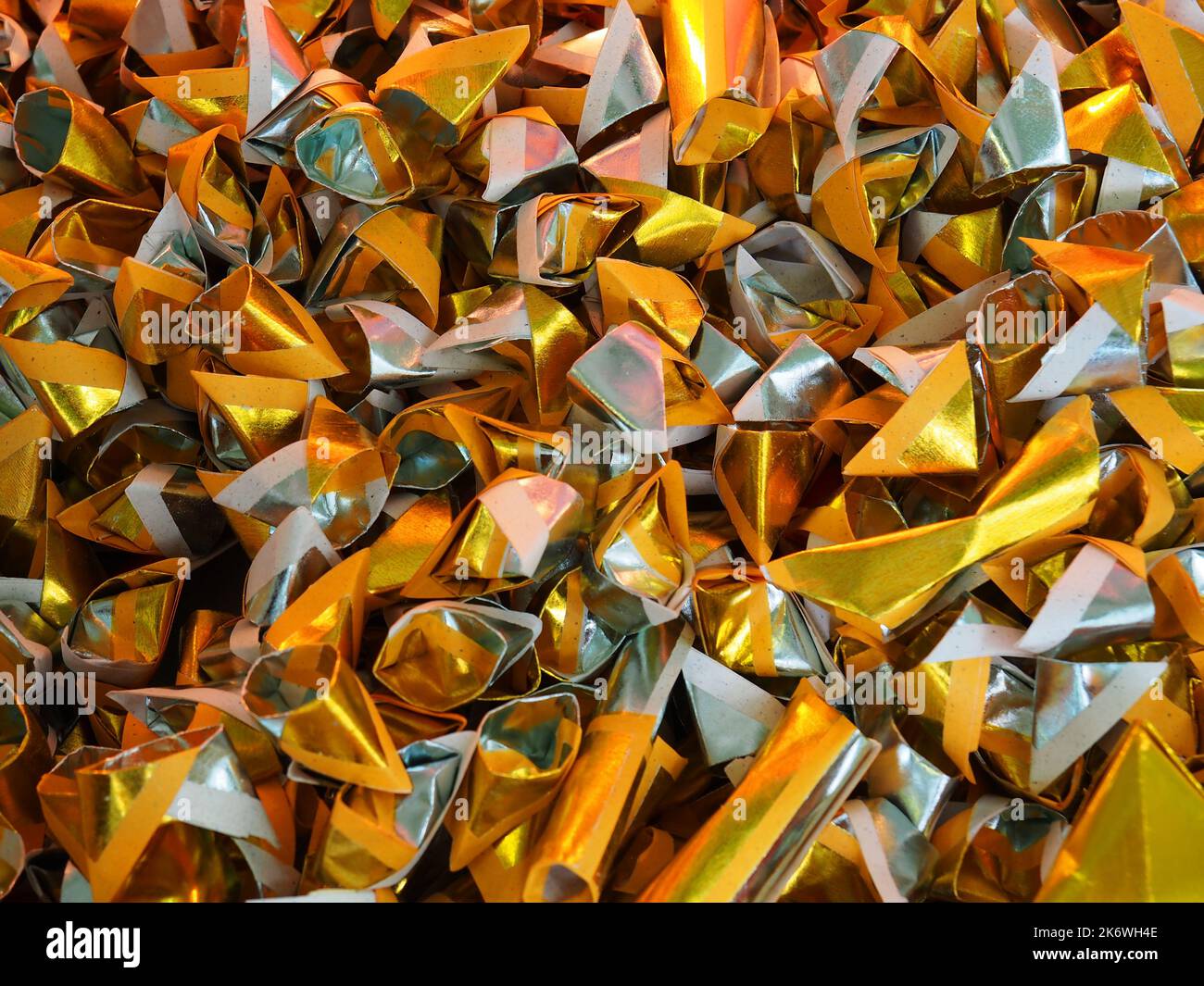 Golden Paper Sheet. Incense paper Sheet used in Traditional Chinese ...