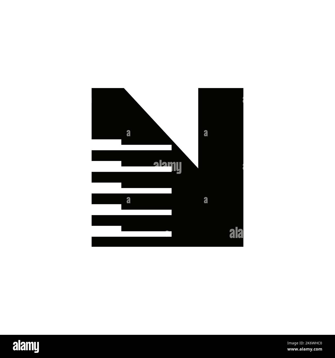 Letter N Musician Symbol, Piano Logo Icon Vector Template On White ...