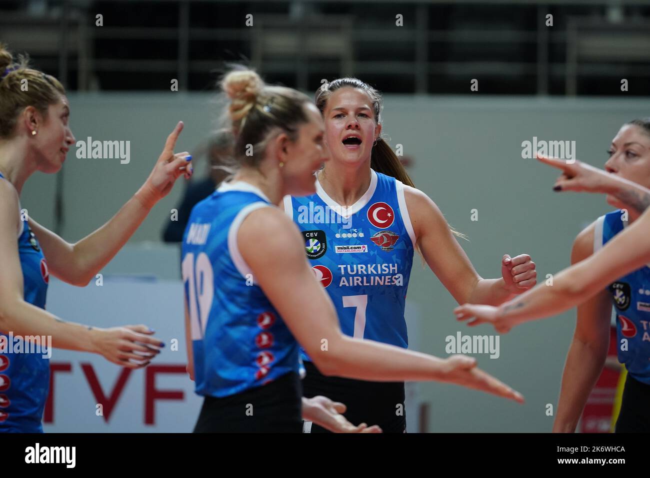 ISTANBUL, TURKEY - APRIL 22, 2022: Kiera Van Ryk in Turk Hava Yollari ...