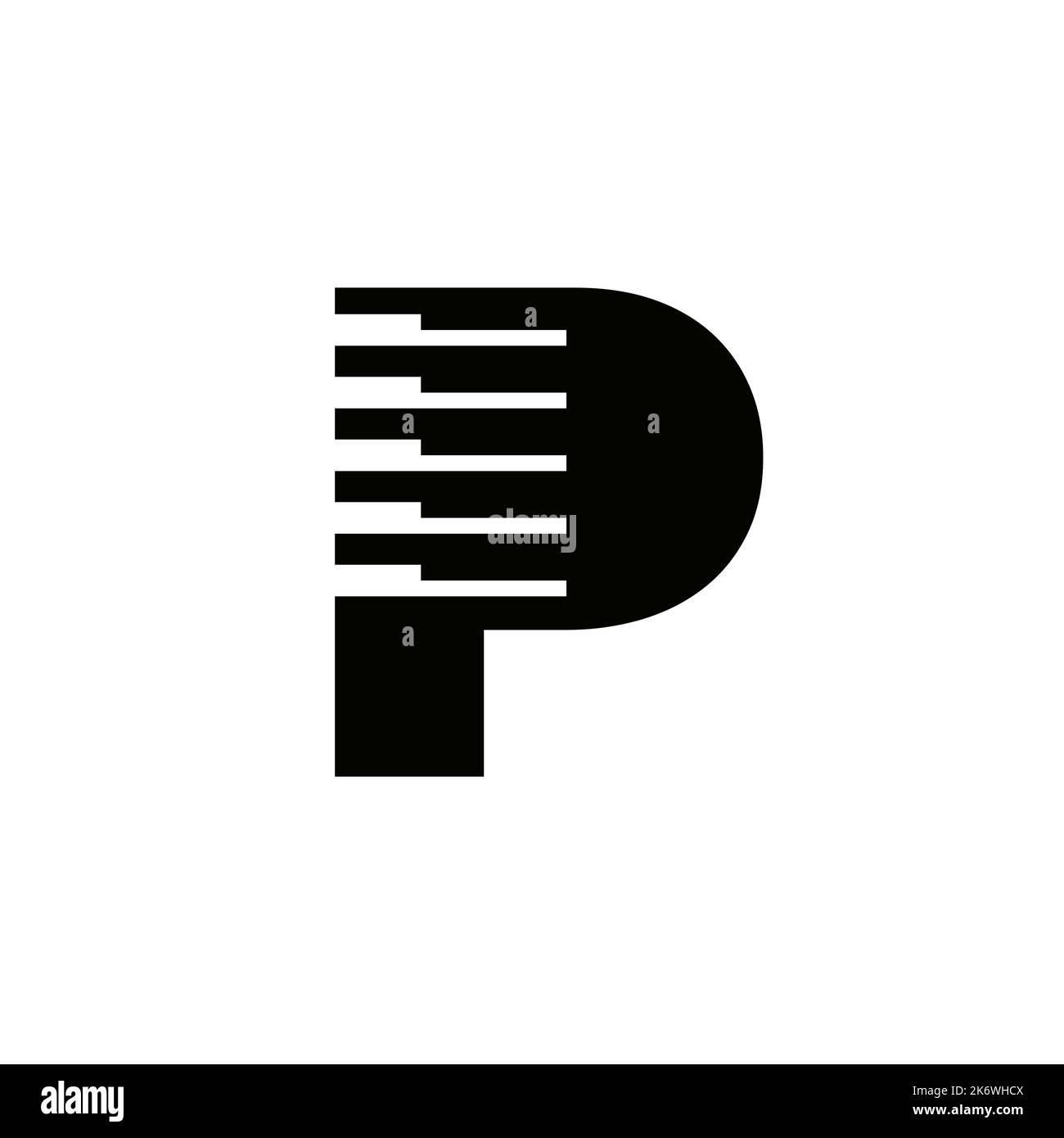 Letter P Musician Symbol, Piano Logo Icon Vector Template On White ...
