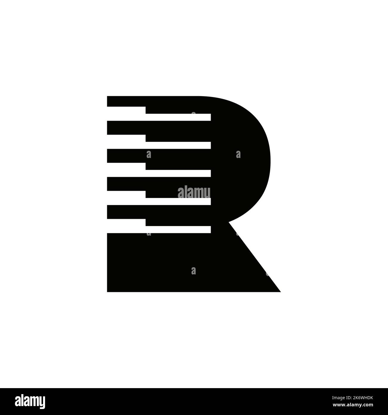 Letter R Musician Symbol, Piano Logo Icon Vector Template On White ...