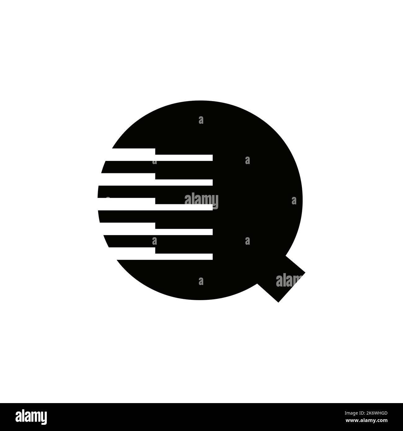 Letter Q Musician Symbol, Piano Logo Icon Vector Template On White ...