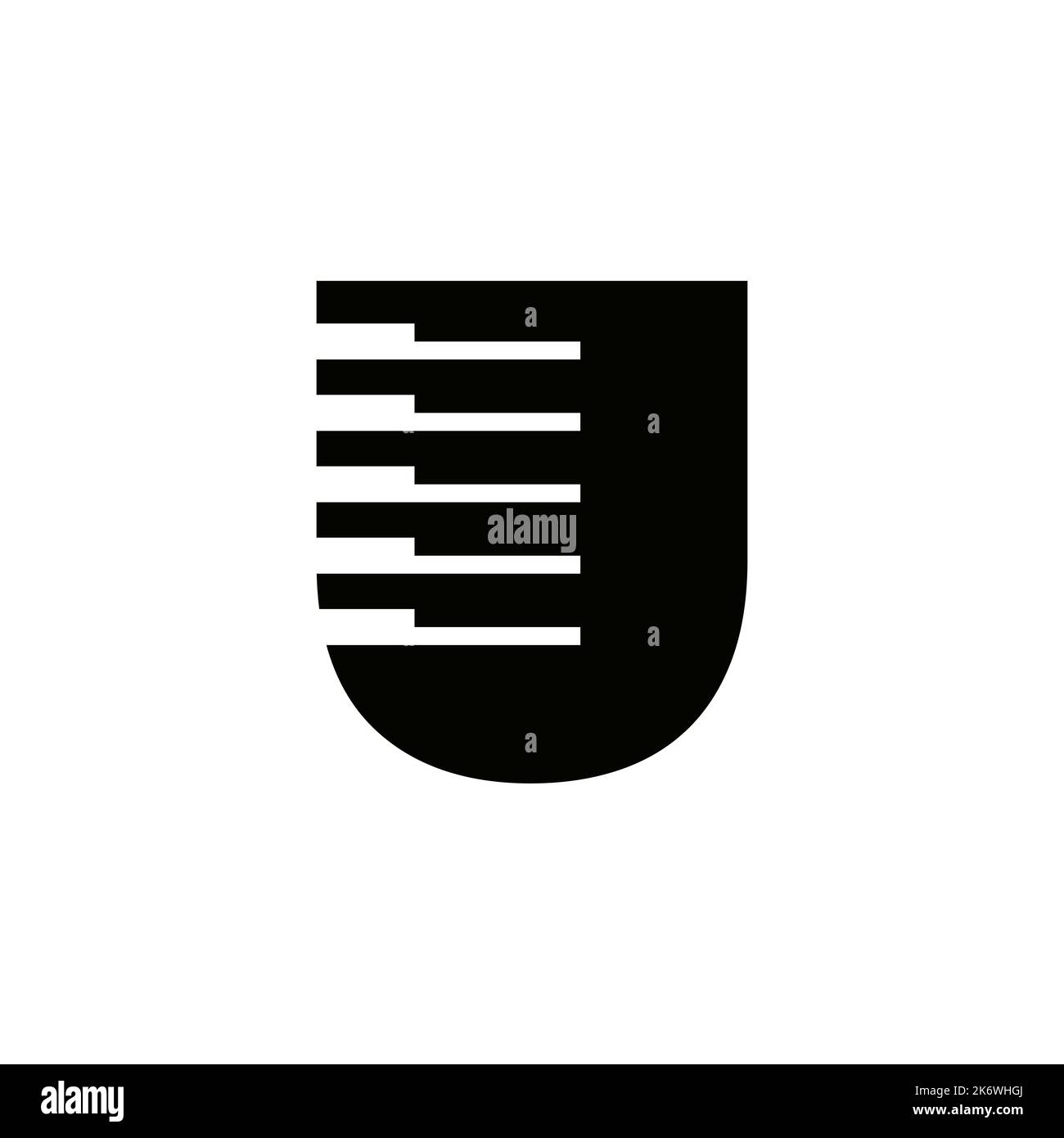 Letter U Musician Symbol, Piano Logo Icon Vector Template On White ...