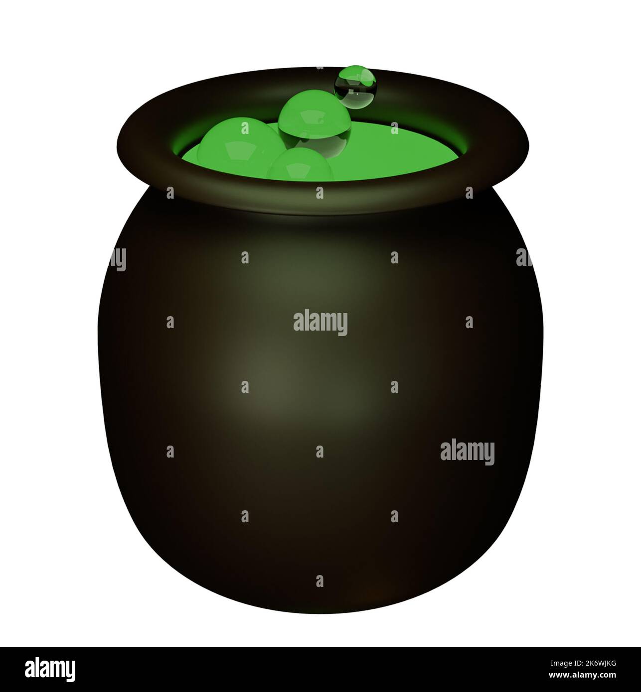 Realistic Detailed 3d Witch Cauldron Closeup View Isolated on White ...