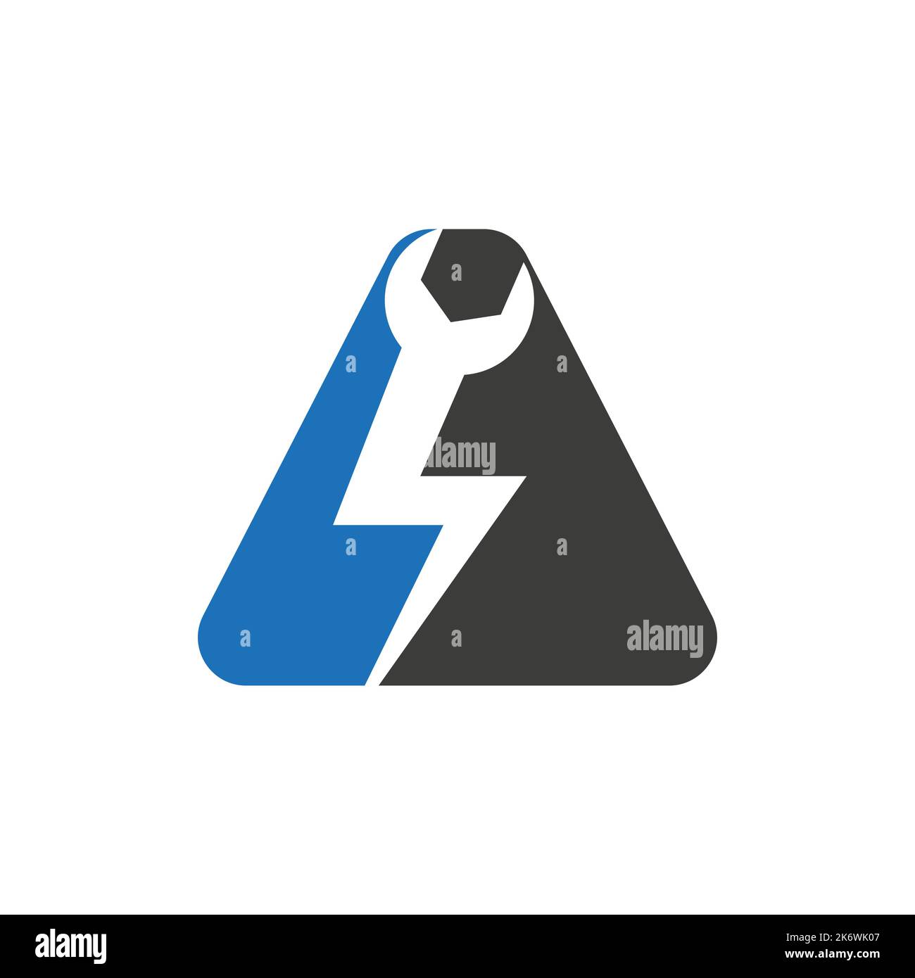 Initial Letter A Repair Wrench And Volt Power Logo Design For Repair ...