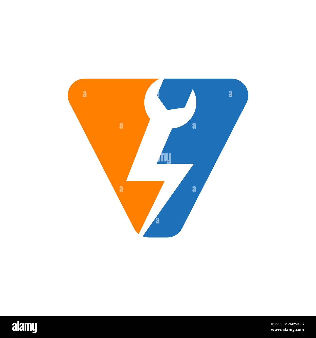 Initial Letter V Repair Wrench And Volt Power Logo Design For Repair ...