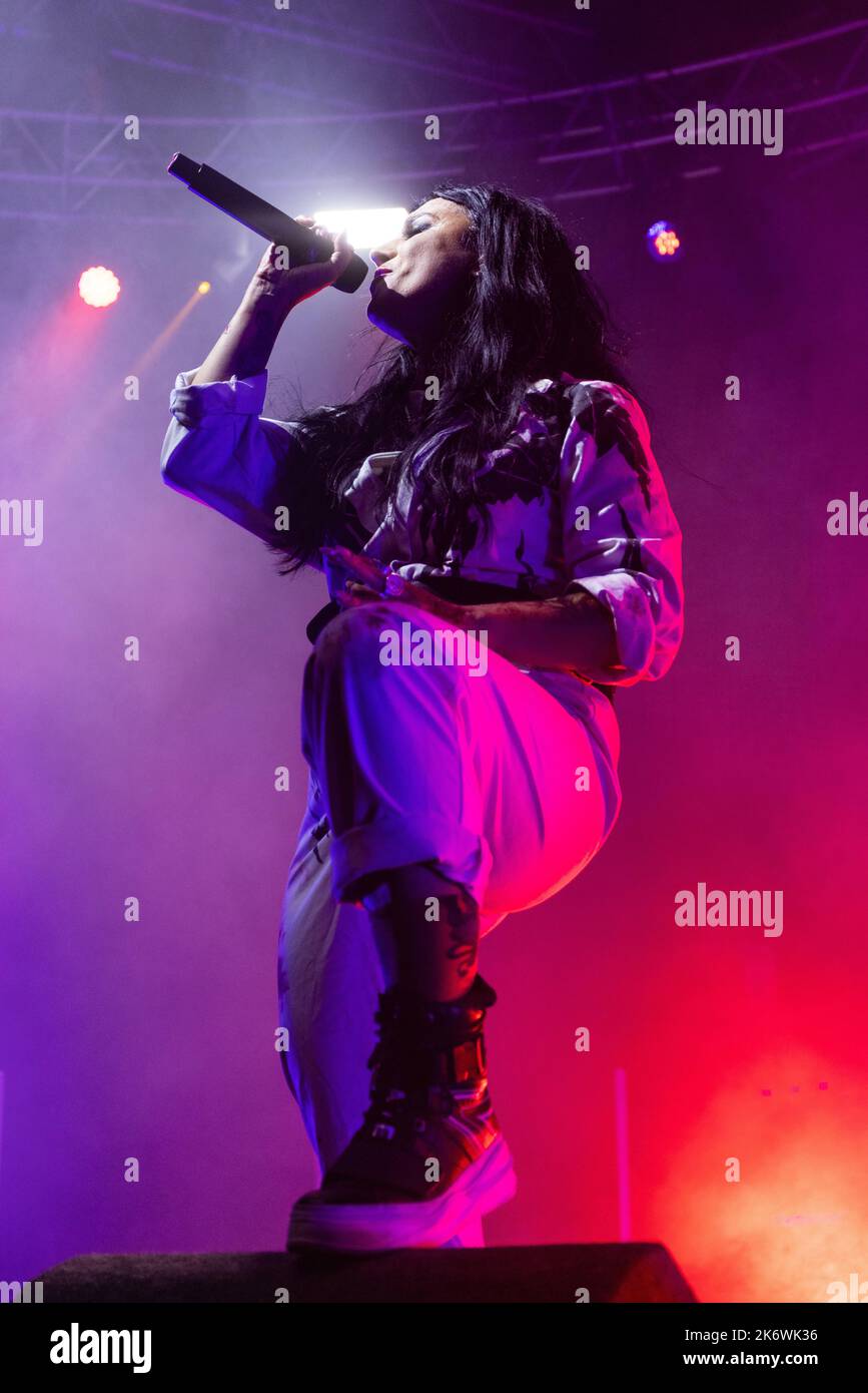 Milan, Italy. 15th October 2022. Lacuna Coil performs at Fabrique ...