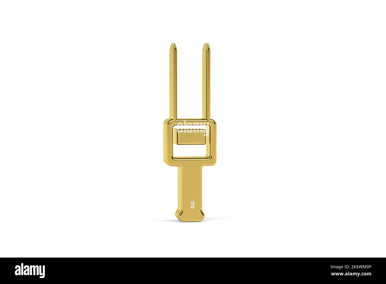 Golden 3d moisture meter icon isolated on white background - 3D render ...