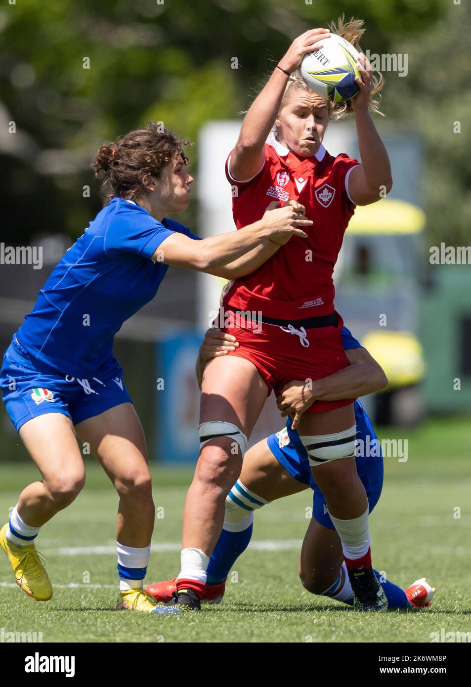 Canada's Sara Svoboda during the Women's Rugby World Cup pool B match ...
