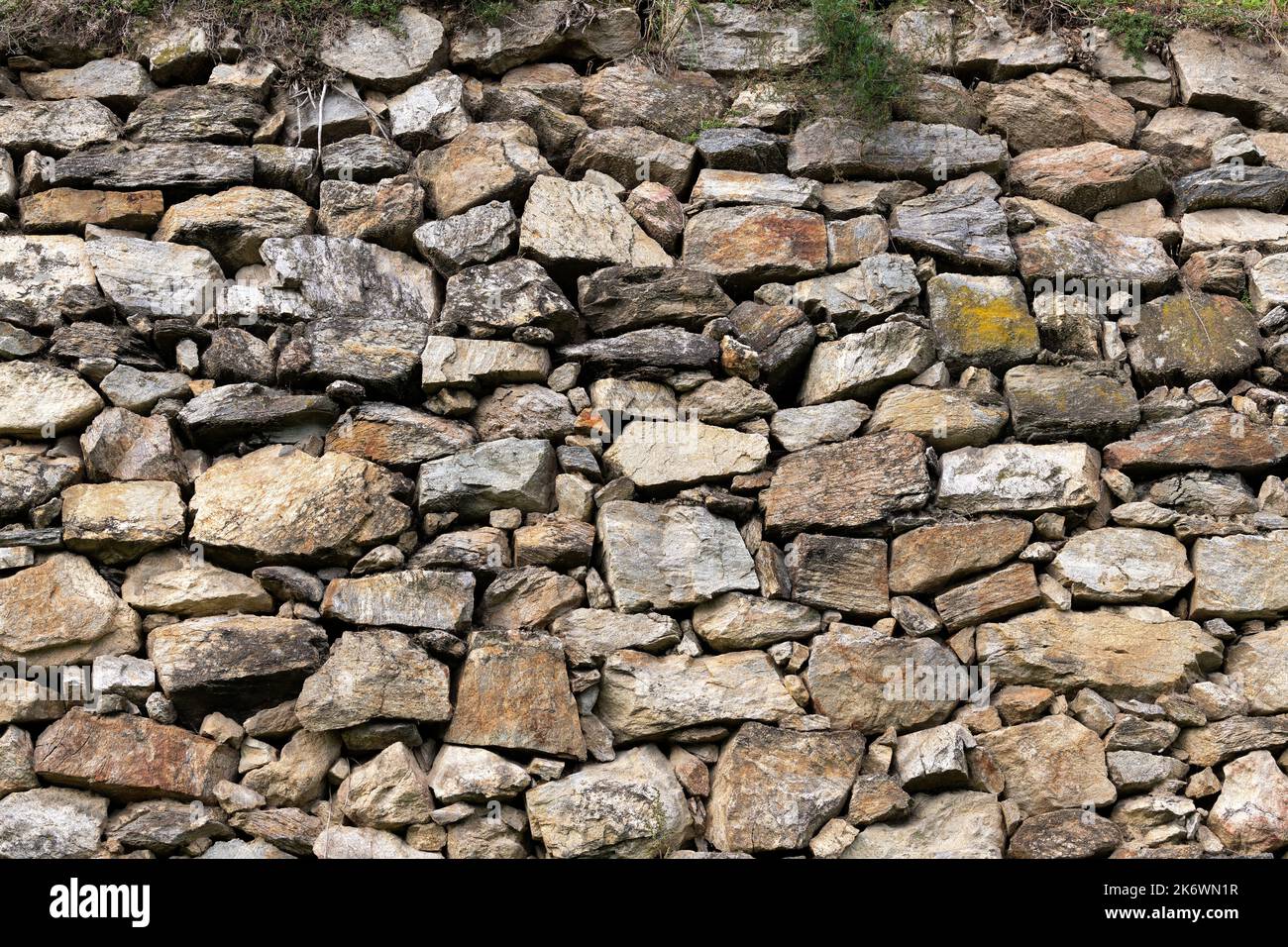 Dry stone wall made from local rocks in Wachau, Austria Stock Photo - Alamy